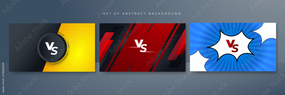 Versus Screen With Halftone and Comic Zoom Line. Vs Fight background ...