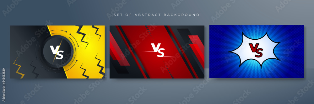 Versus Screen With Halftone and Comic Zoom Line. Vs Fight background ...