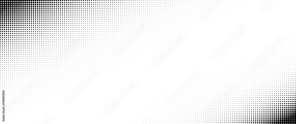 Halftone dot background pattern vector illustration. Monochrome gradient dotted modern texture ...