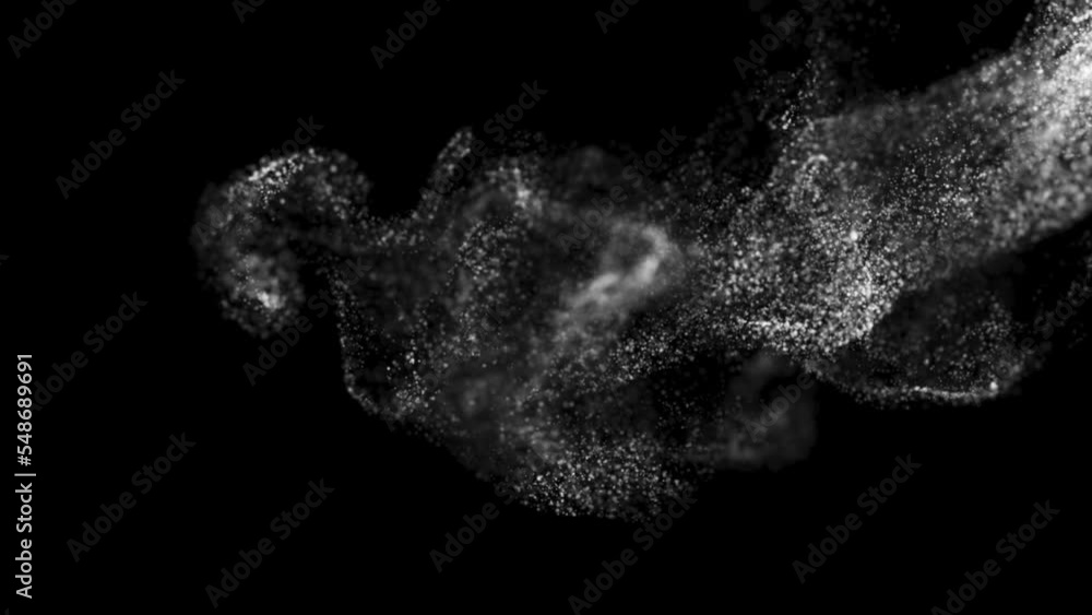 Abstract Particles Background. Vivid Fluid Particles. Abstract motion design background shining ...