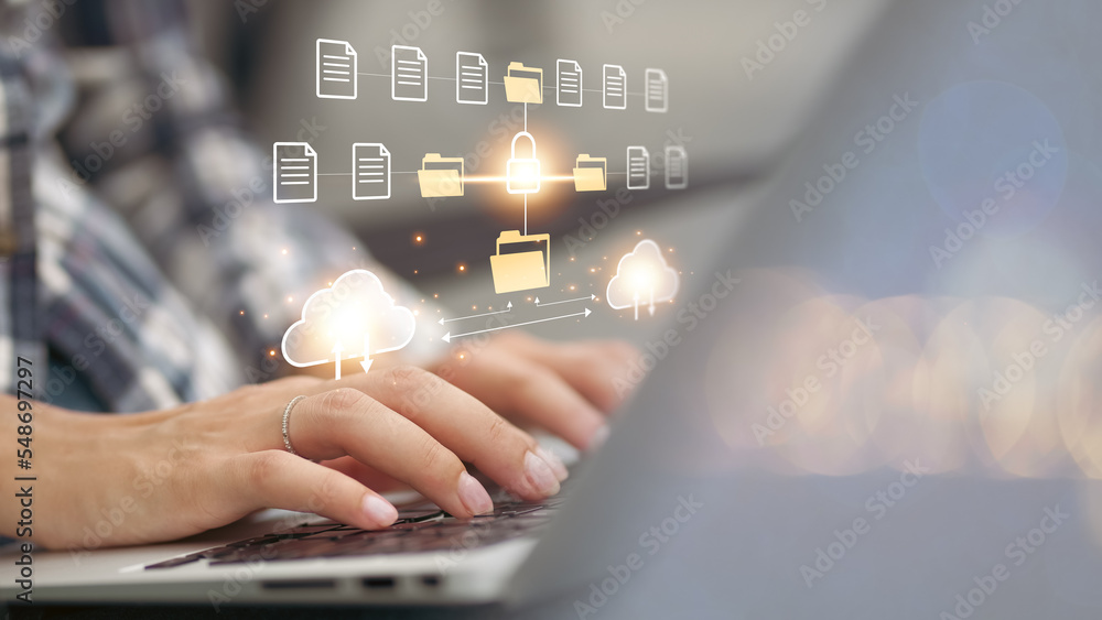 Cloud technology and Data storage concept, Concept of Exchange ...