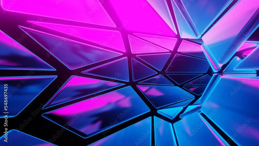 Vidéo Stock Abstract modern animation flying in futuristic tunnel from ...