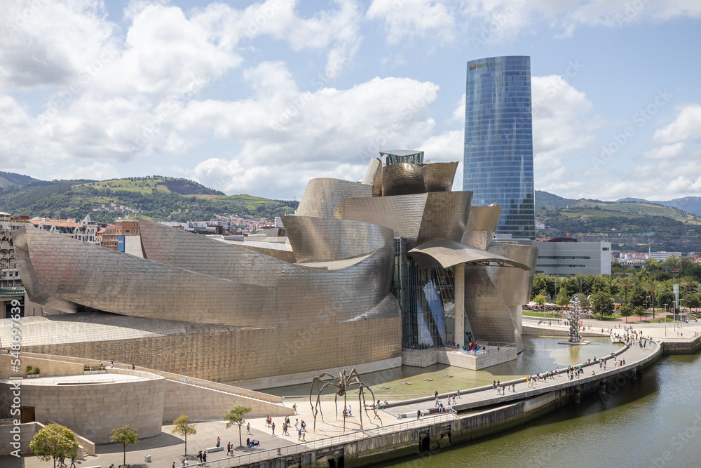 BILBAO, SPAIN-AUGUST 7, 2021: Guggenheim Museum Bilbao building by ...