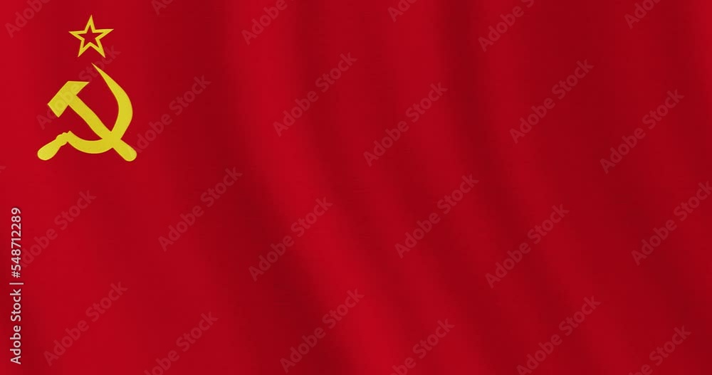 Flag of the Soviet Union seamless loop animation. 4k animation ...