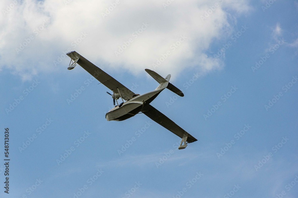 Demonstration flight. PBY "Catalina" - sea patrol seaplane of Second ...