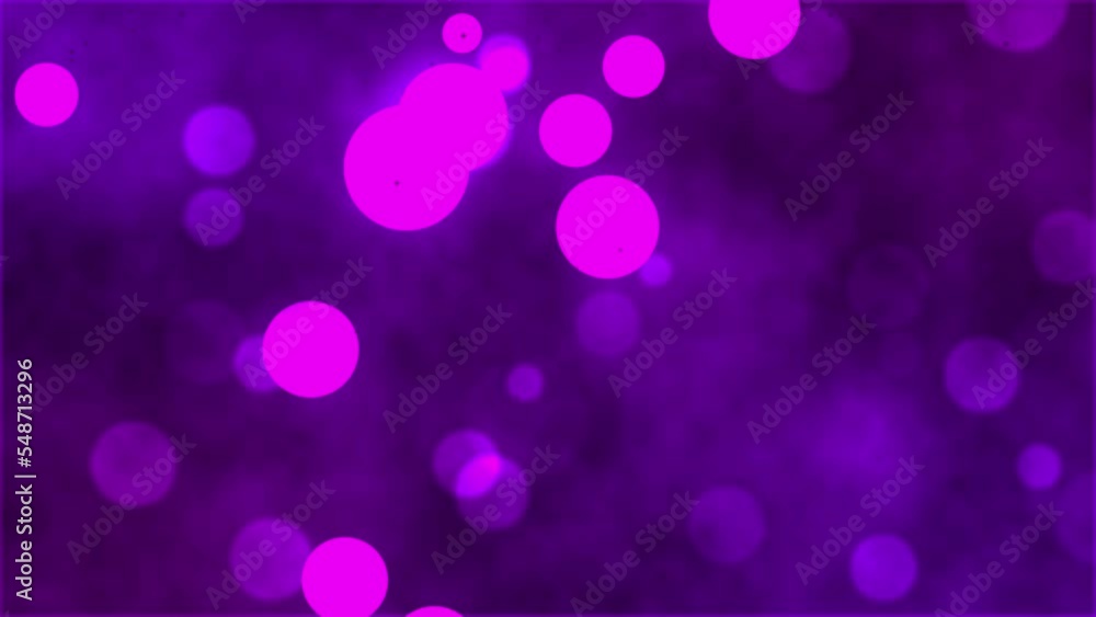 Purple animated background with light particles across the screen. Lens ...