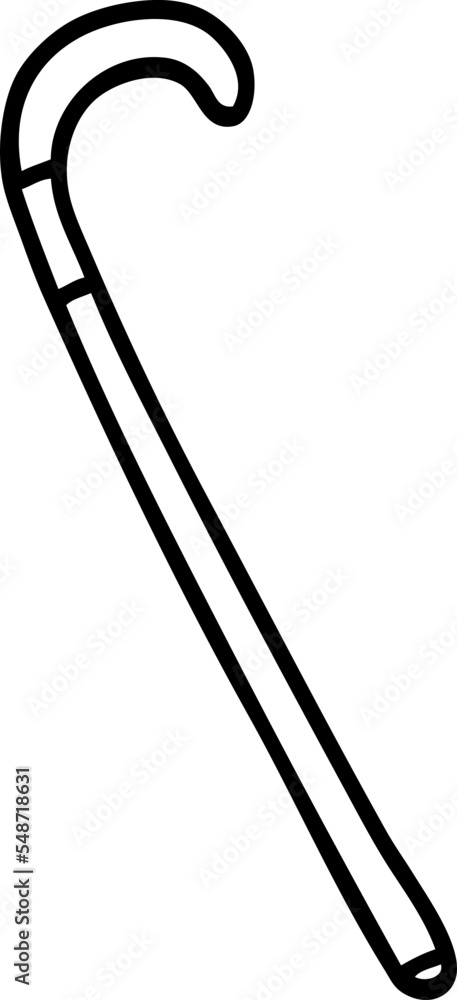 line drawing cartoon walking stick Stock Vector | Adobe Stock