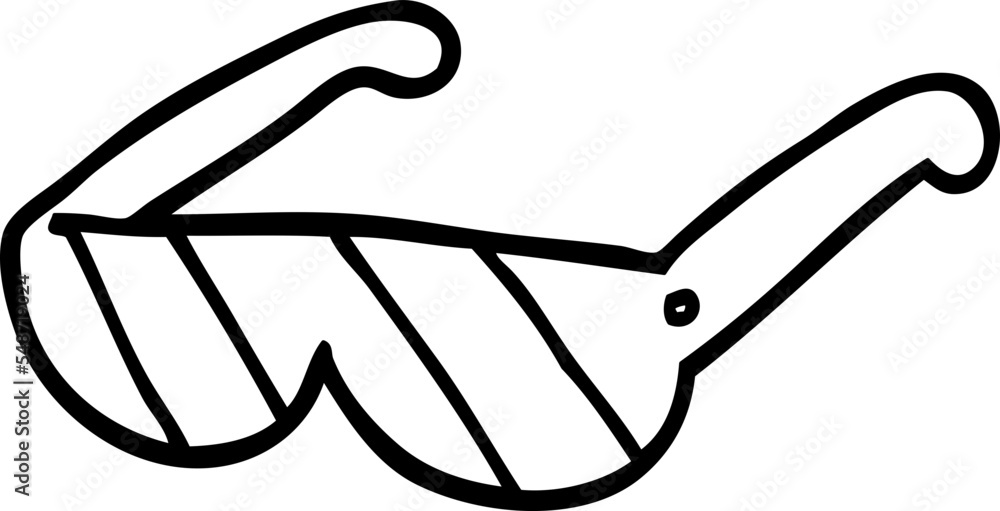 outline cartoon safety glasses Stock Vector | Adobe Stock