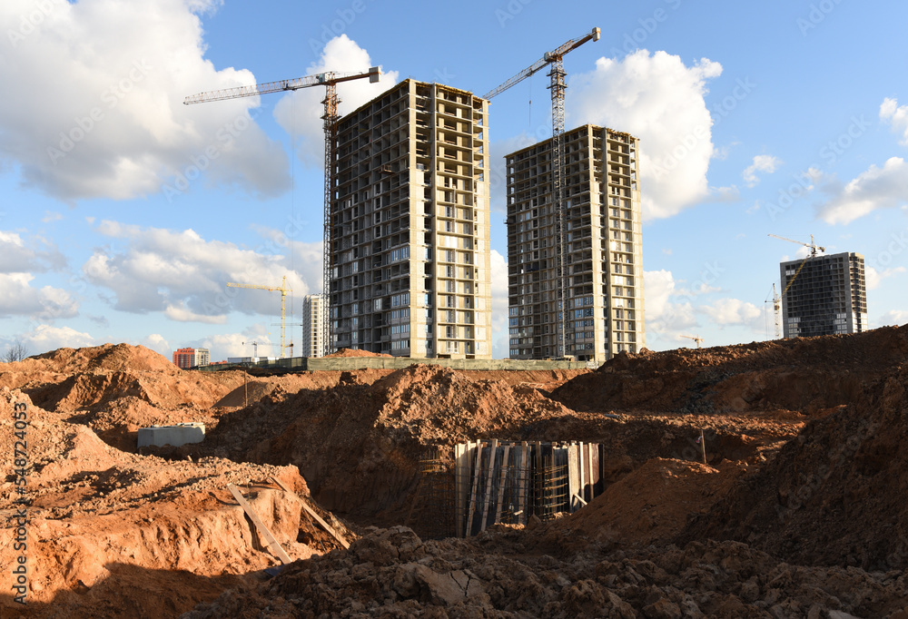 Sewer pipes for laying an external sewage system at construction site ...