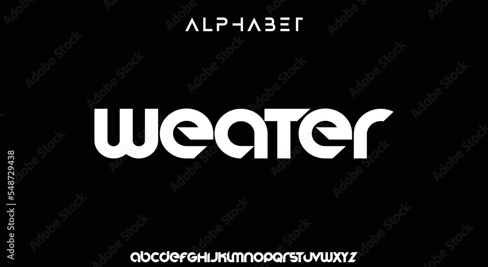 WEATER Abstract Modern Alphabet Font. Typography urban style fonts for ...