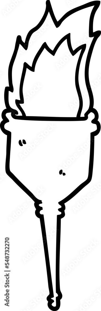 cartoon flaming torch Stock Vector | Adobe Stock