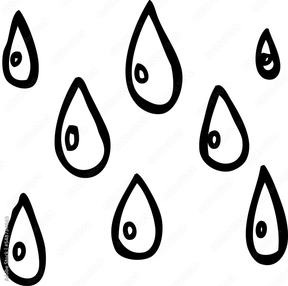 cartoon raindrops Stock Vector | Adobe Stock
