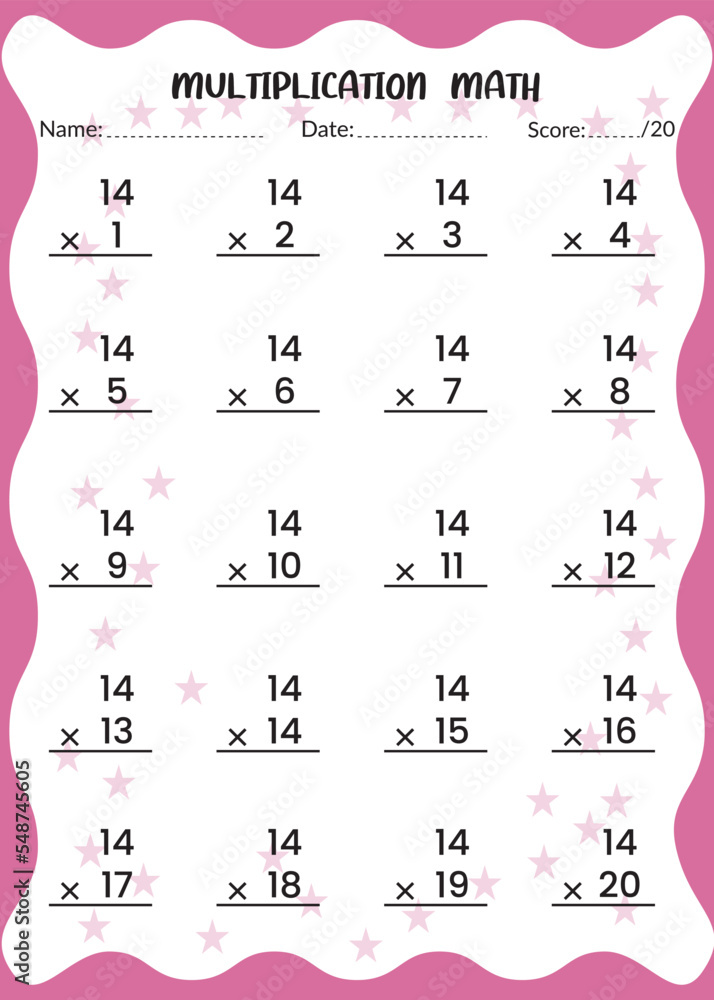 Multiplication Math for Kids. This is the perfect Kid's Multiplication ...