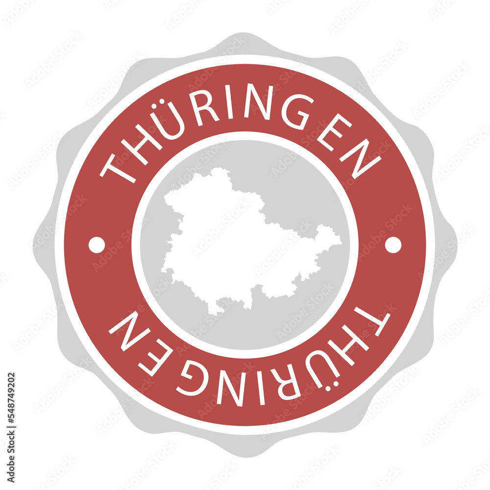 Thuringia, Germany Badge Map Vector Seal Vector Sign. National Symbol ...