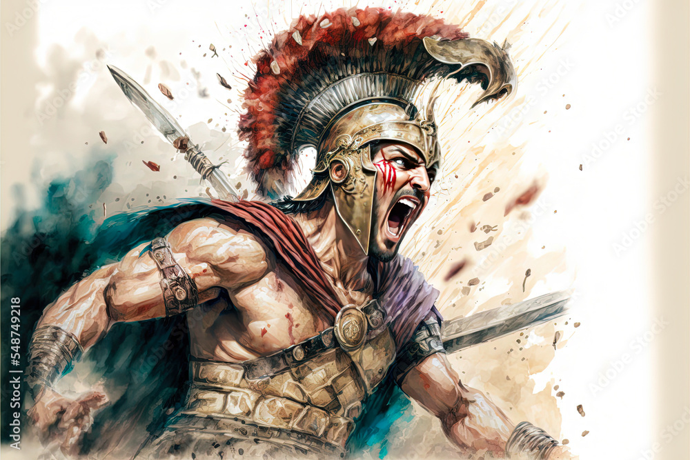 Stockillustratie Achilles the greatest Greek warrior and hero of the ...