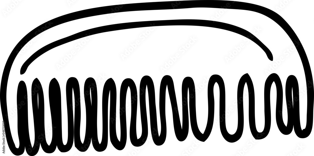 outline cartoon plastic comb Stock Vector | Adobe Stock