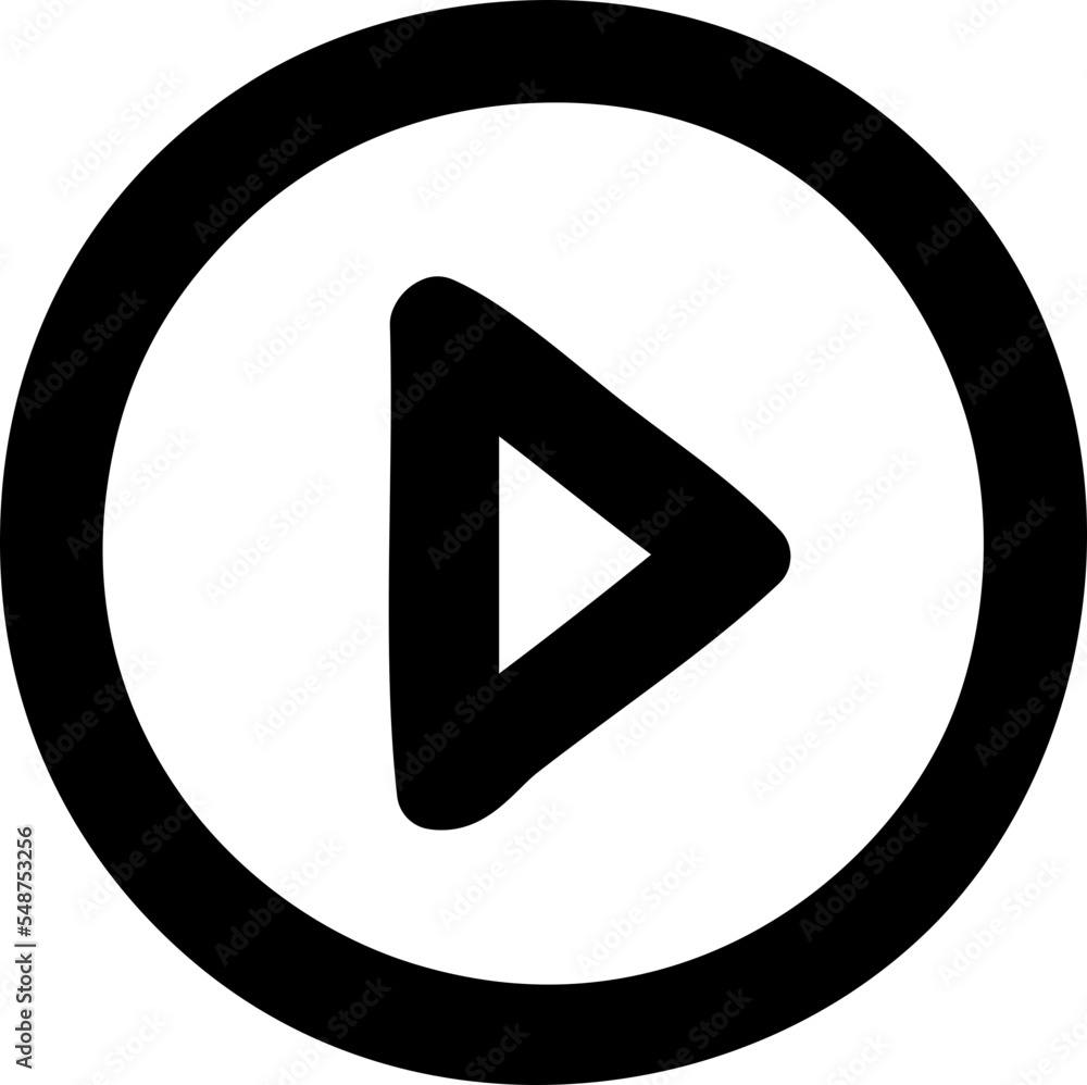 play button icon symbol Stock Vector | Adobe Stock