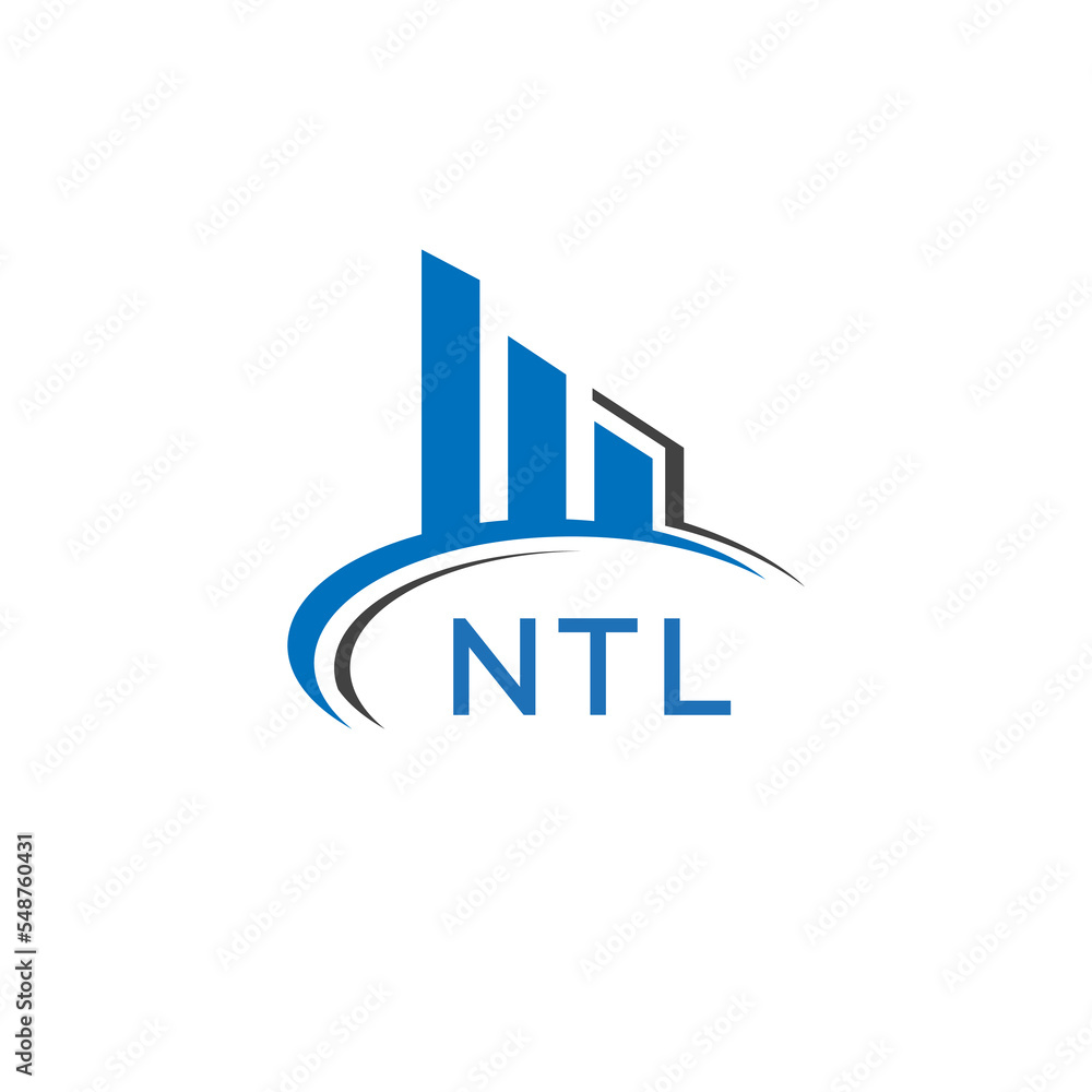 NTL letter logo. NTL blue image. NTL Monogram logo design for ...
