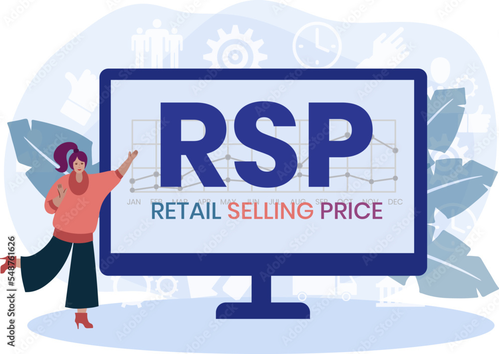 RSP - retail selling price. acronym business concept. vector ...