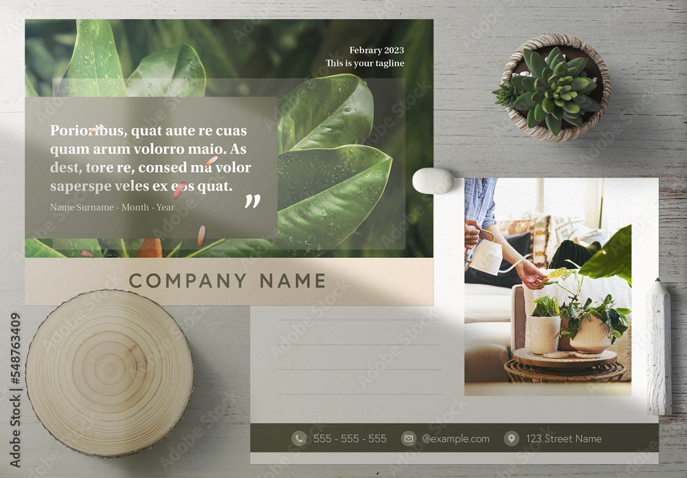 Business Postcard Layout Stock Template | Adobe Stock
