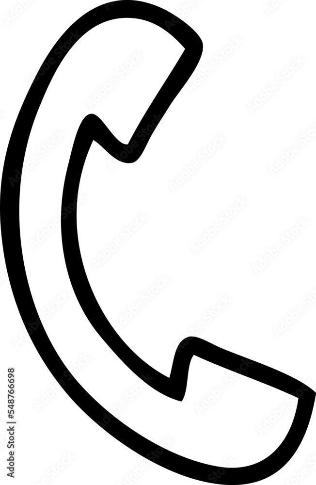 outline cartoon of a phone Stock Vector | Adobe Stock