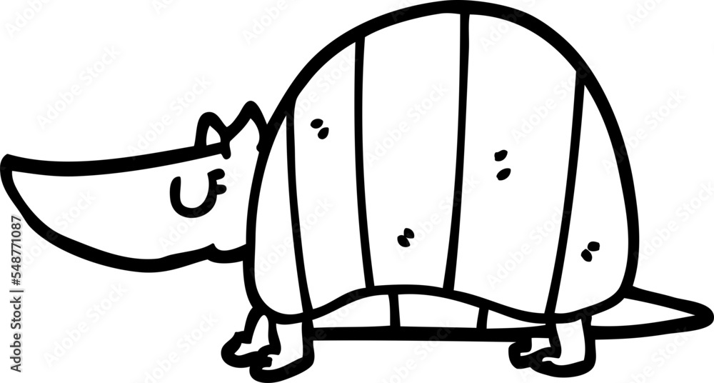 outline cartoon armadillo Stock Vector | Adobe Stock