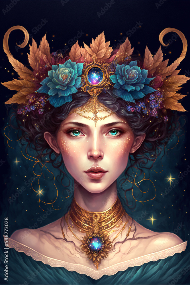 Zodiac Sign Character Illustration of Virgo, Astrological sign ...