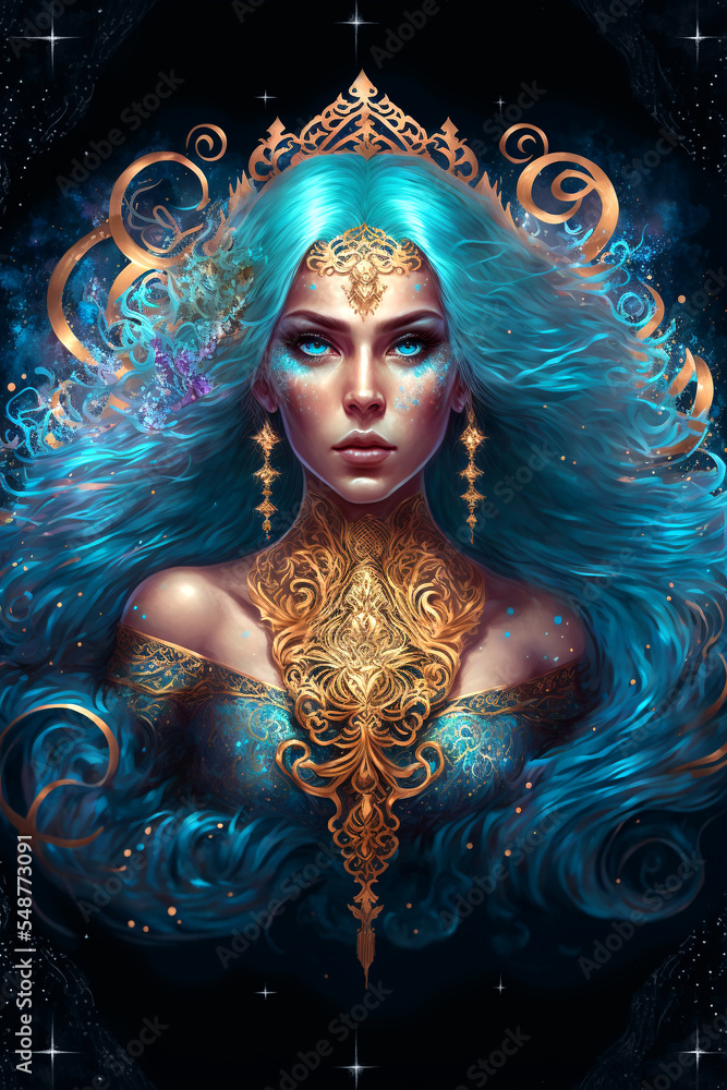 Zodiac Sign Character Illustration Of Aquarius Astrological Sign