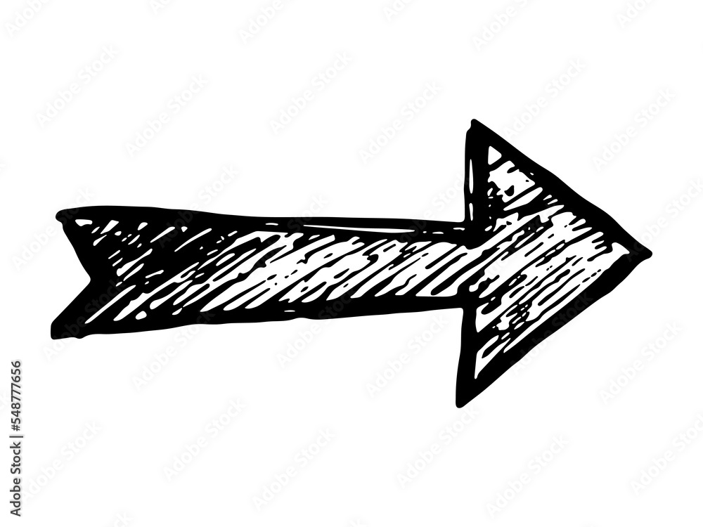 Single Doodle Arrow Clip Art
