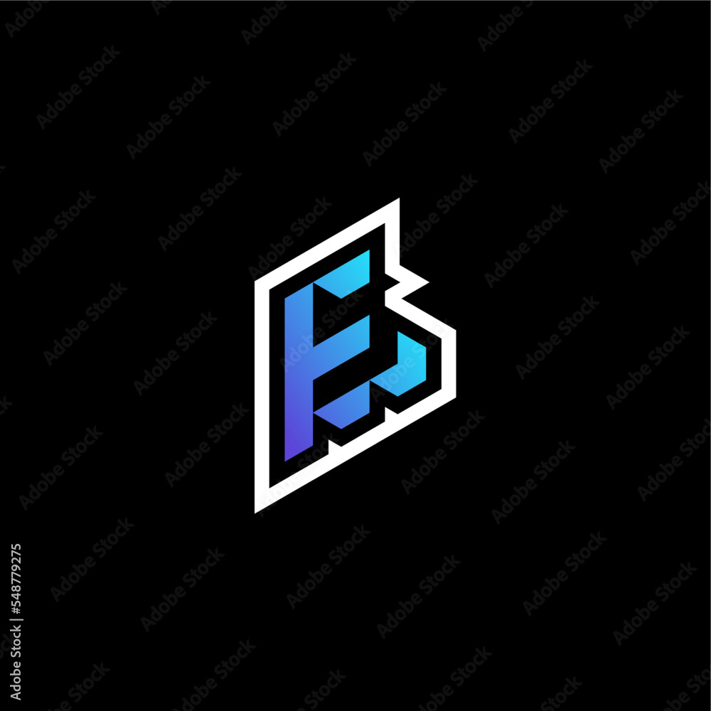 EL initial blue and white esport logo and monogram gaming ideas Stock ...