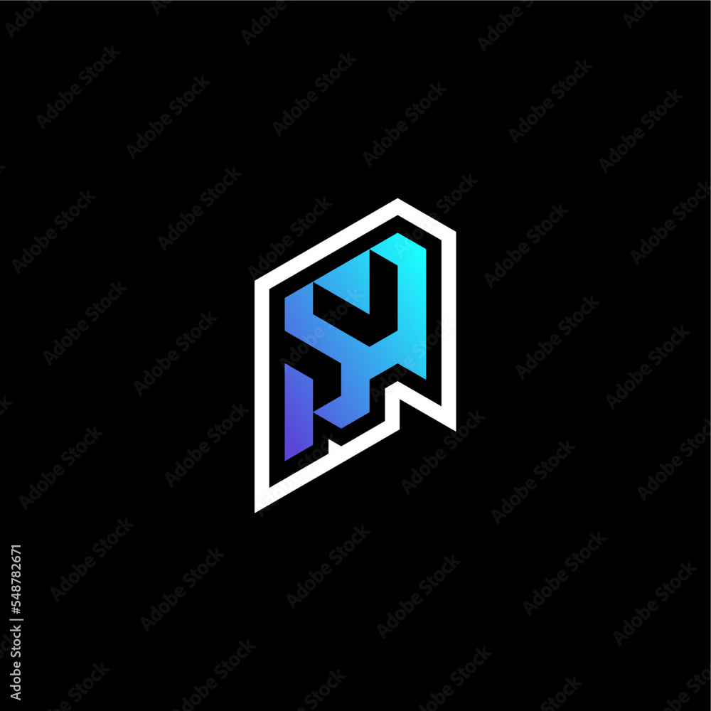 SQ initial blue and white esport logo and monogram gaming ideas Stock ...