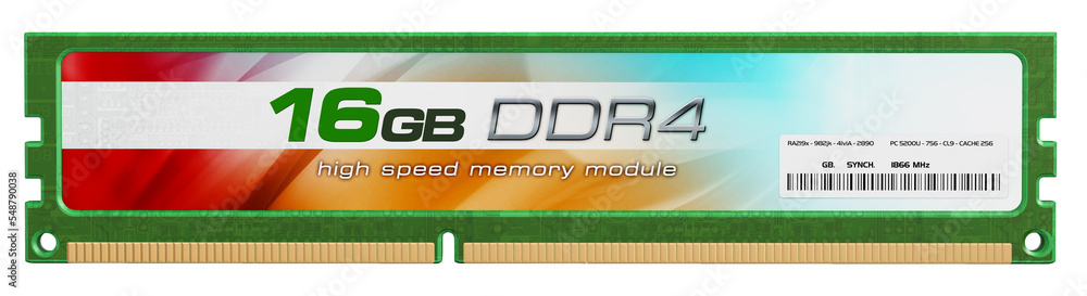 Generic RAM module on transparent background. Stock Illustration ...