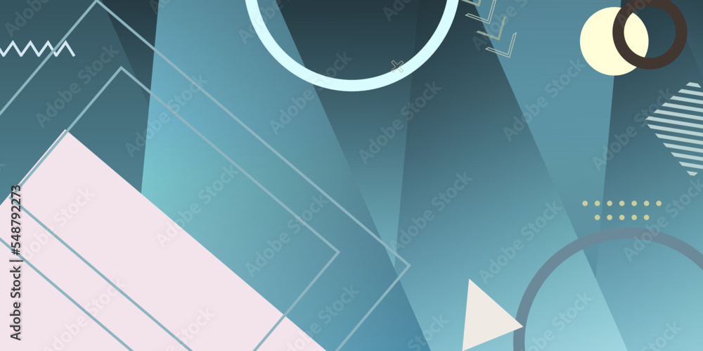 Light tosca modern memphis background wallpaper vector for desktop ...