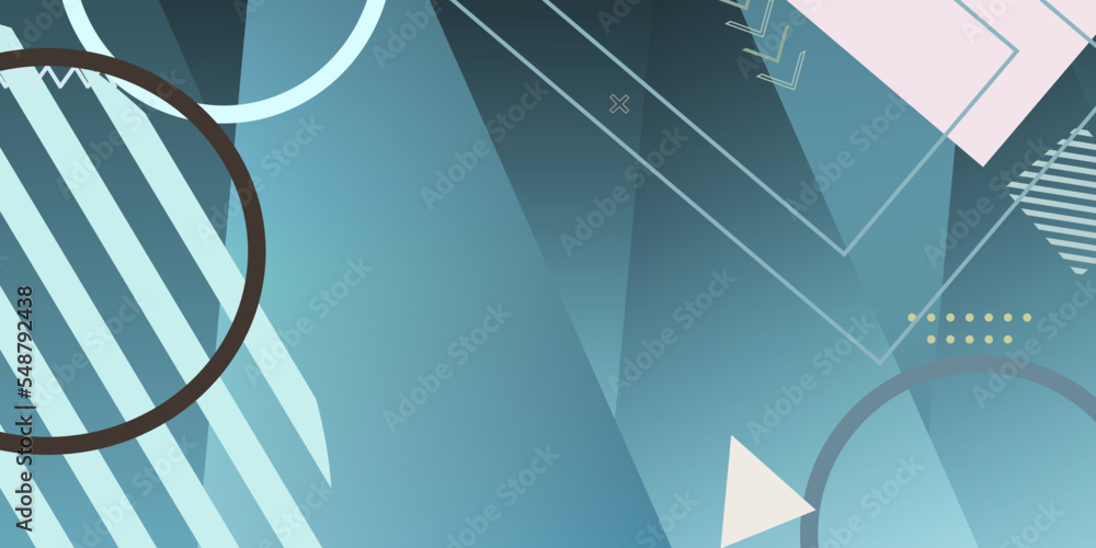 Light tosca modern memphis background wallpaper vector for desktop ...