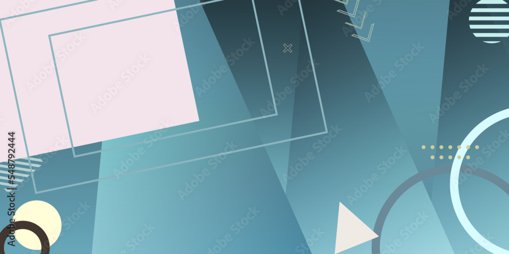 Light tosca modern memphis background wallpaper vector for desktop ...