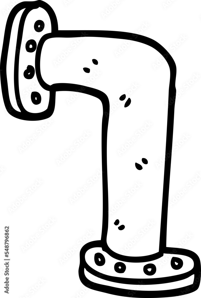 outline cartoon water pipe Stock Vector | Adobe Stock