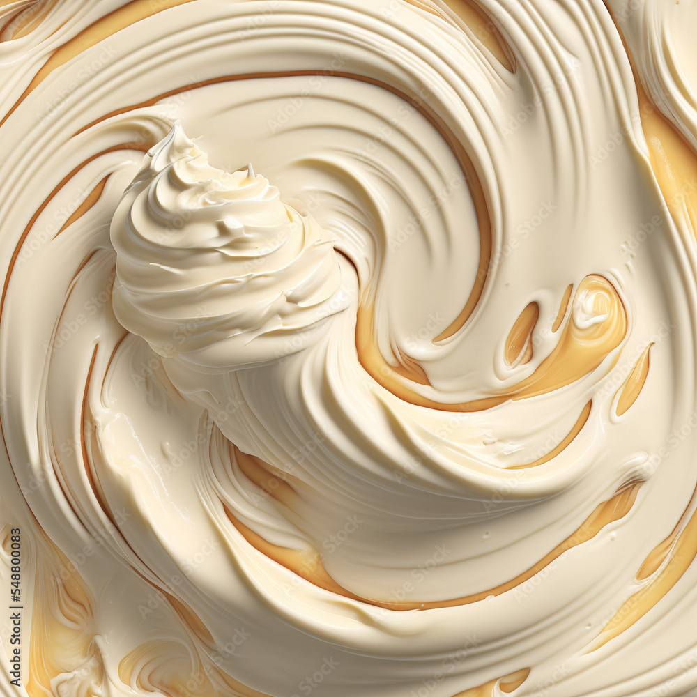 Confectionery cream texture. AI render. Stock Illustration | Adobe Stock