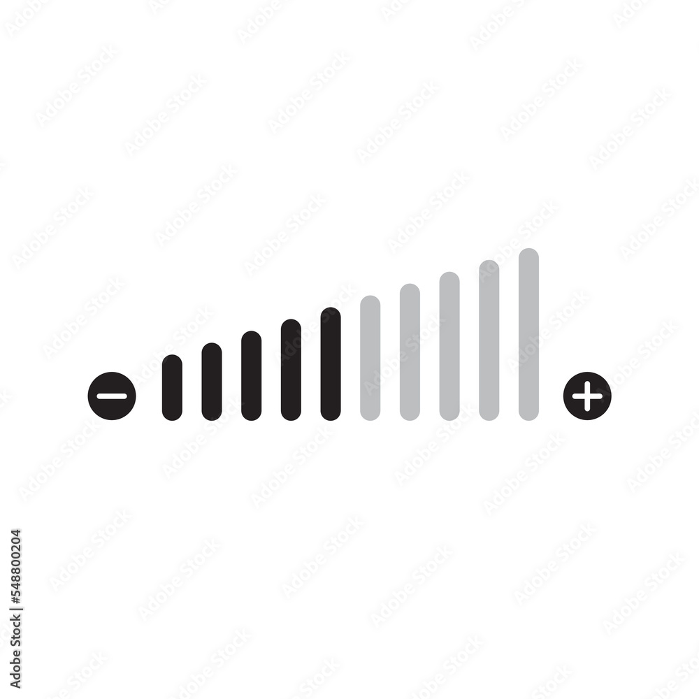 volume icon adjustment vector icon sound symbol on white background ...