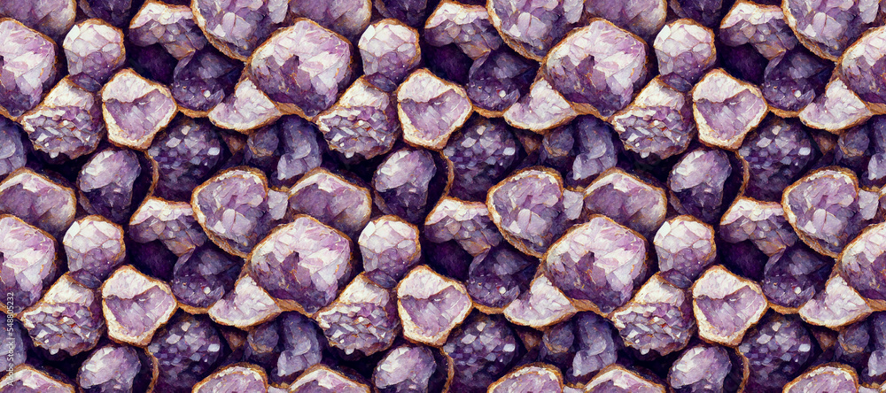 purple background with gemstones, purple and violet crystals in a ...