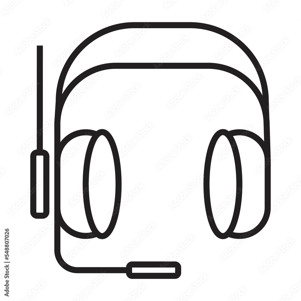 Computer gaming, line art komputer illustration, isolated style, PC ...