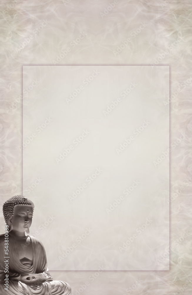 Meditating Peaceful Buddha Award Diploma Certificate Memo Blue Template ...