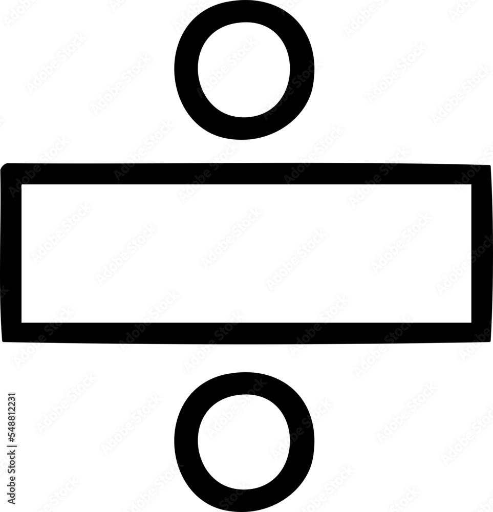 drawing cartoon of a division symbol Stock Vector | Adobe Stock