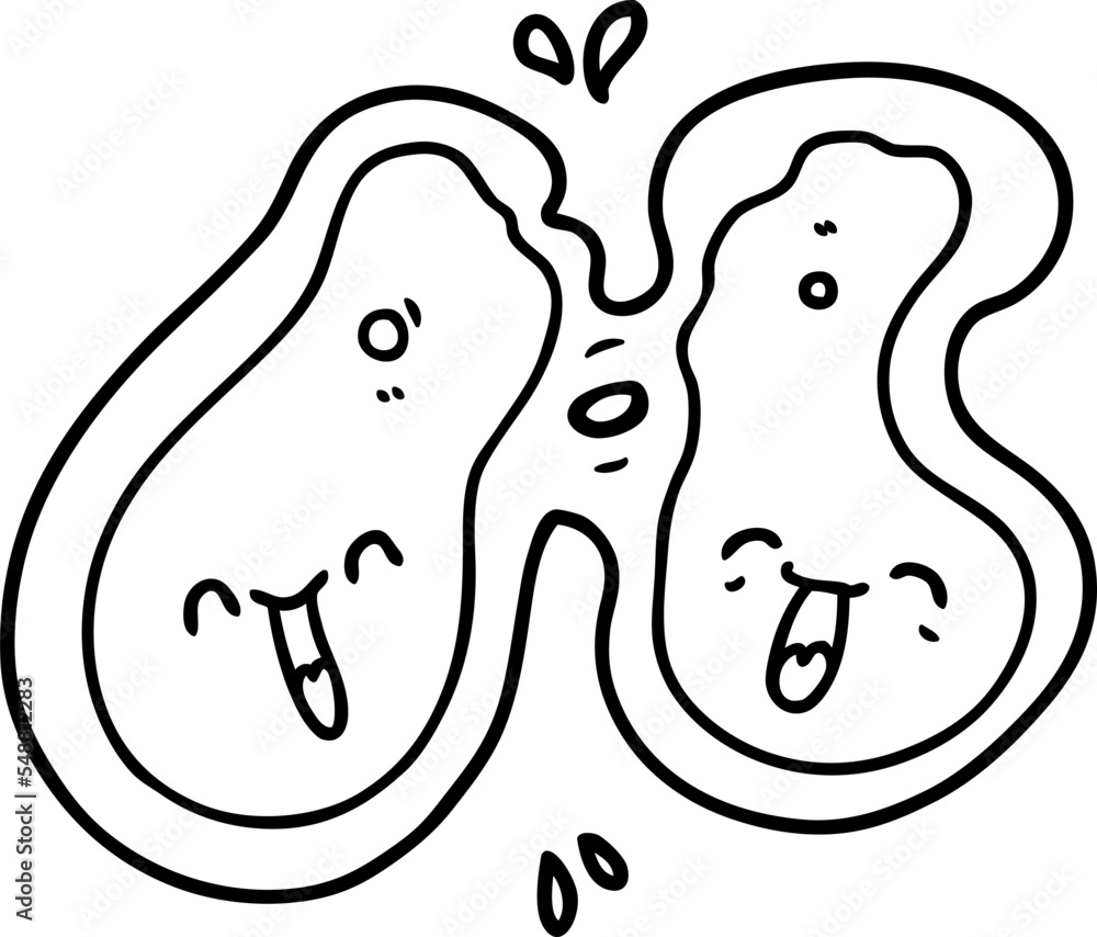 cartoon cell dividing Stock Vector | Adobe Stock