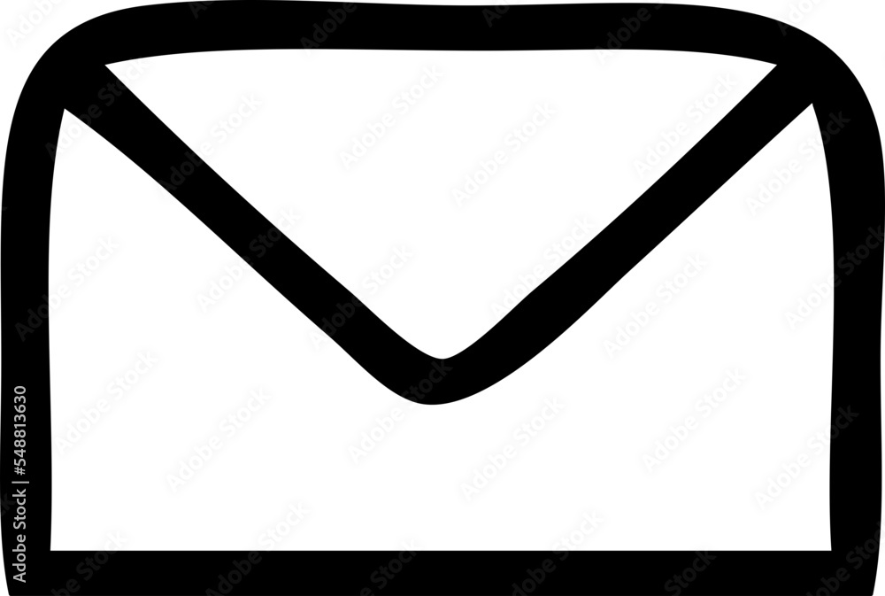 outline cartoon of a paper envelope Stock Vector | Adobe Stock