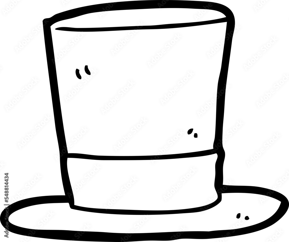 cartoon top hat Stock Vector | Adobe Stock