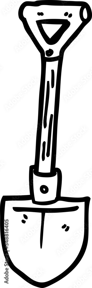 outline cartoon builders spade Stock Vector | Adobe Stock