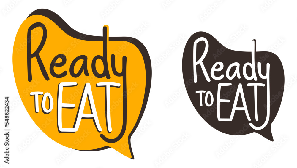 Ready-to-Eat - sticker for precooked food Stock Vector | Adobe Stock