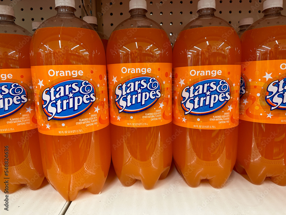 New Hope, Minnesota - November 13, 2022: Display of Orange Soda - Stars ...