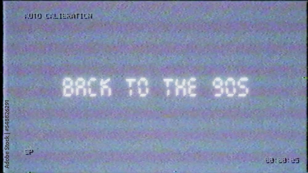 Back to the 90s Title Animated Retro Futuristic 80s 90s Style ...