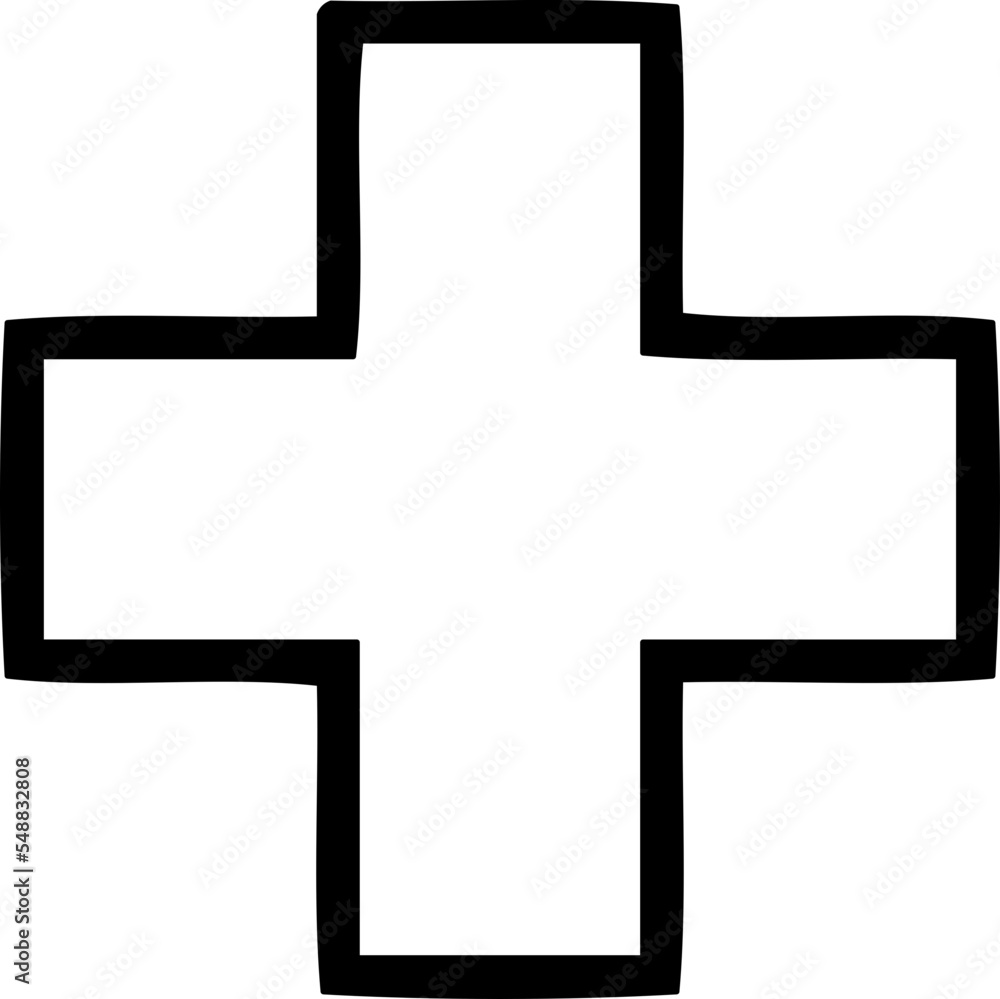 drawing cartoon of a addition symbol Stock Vector | Adobe Stock